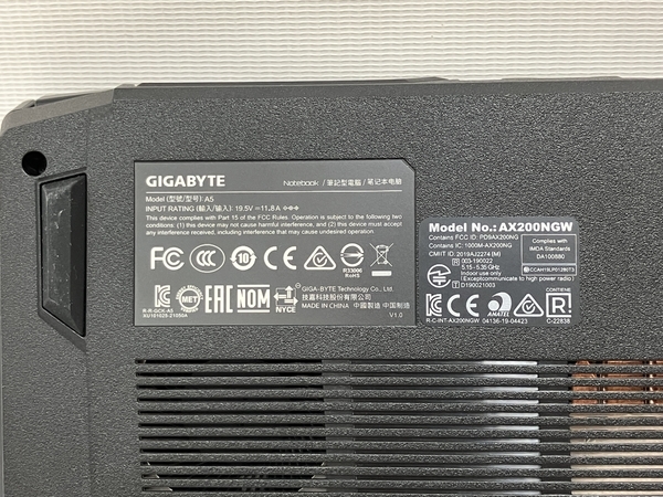 GIGABYTE A5 X1 AX200NGW ノート PC AMD Ryzen 9 5900HX 16GB SSD 512GB 15.6型 ...