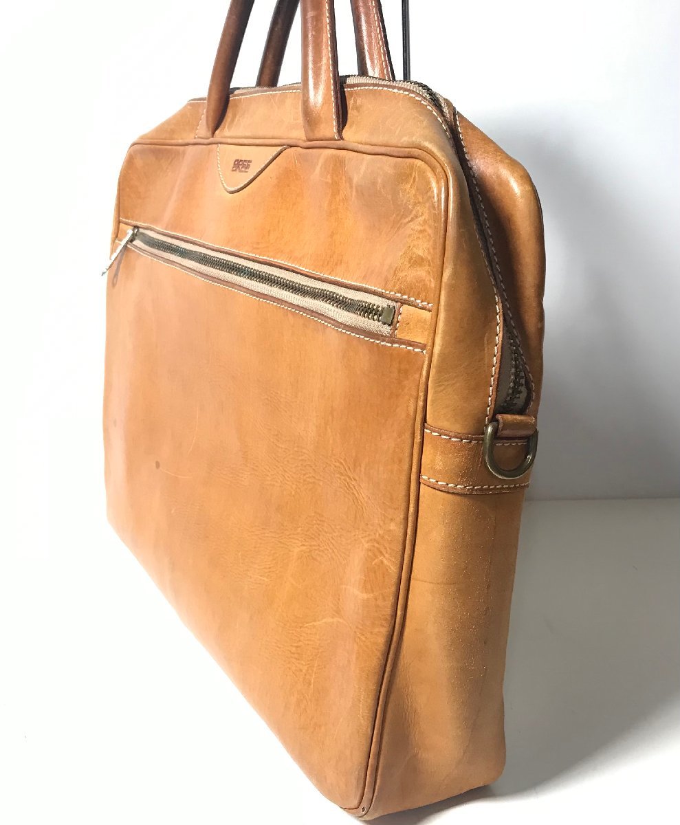 BREE ブリー ヌメ革 ブリーフケース ベージュ系 本革 A4 ビジネス バッグ メンズ(ブリーフケース、書類かばん)｜売買されたオークション情報、yahooの商品情報をアーカイブ公開 ...