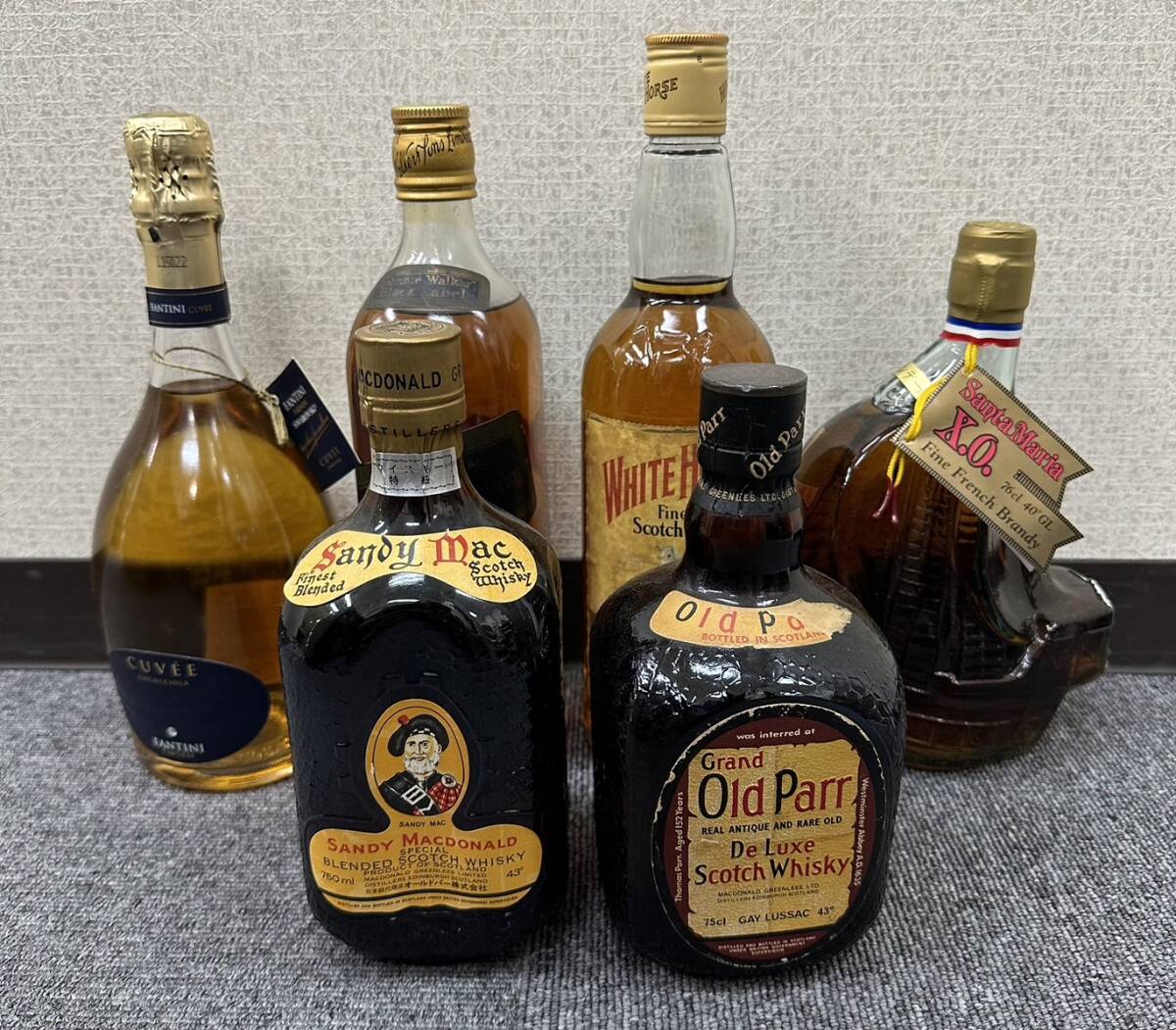 DK 22507a 1円 酒まとめ 6本 Old Parr SANDY MACDONALD WHITE HORSE 1990 JOHN WALKER SANTA MARIA ウイスキー ...