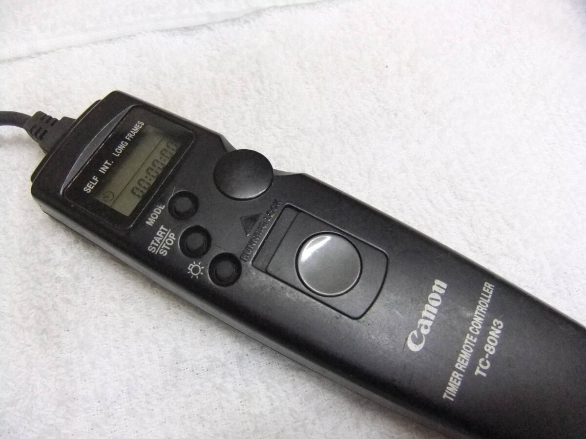 純正 キヤノン Canon TC-80N3 タイマーリモートコントローラー レリーズ リモコン シャッター 電池付 通電確認済 送料300円 ...