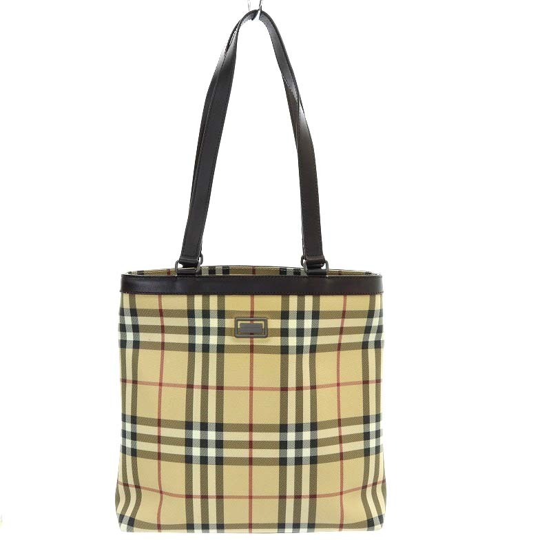 バーバリー ロンドン BURBERRY LONDON トートバッグ ショルダーバッグ ノバチェック PVC ベージュ /YO9 レディース(トートバッグ)｜売買されたオークション情報 ...