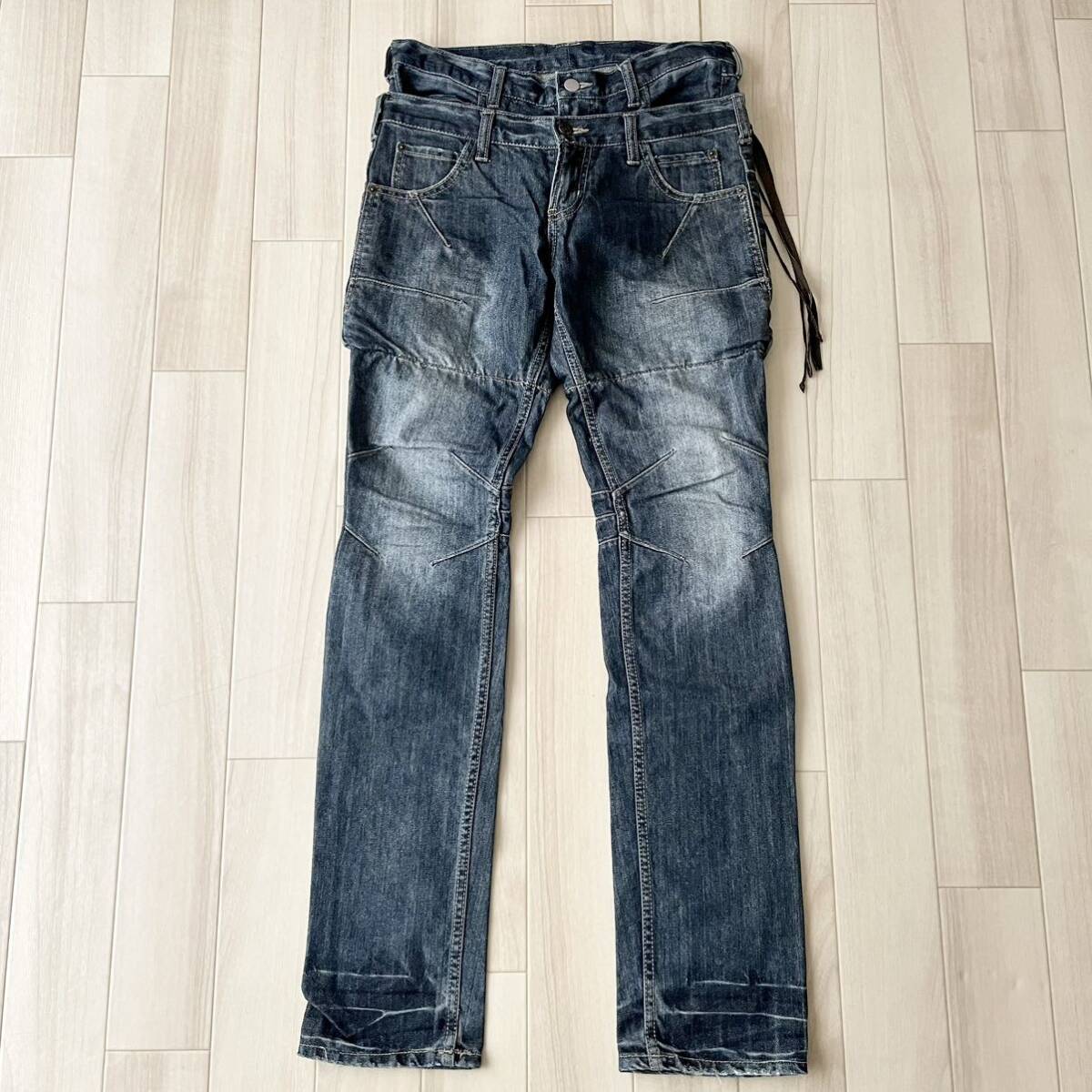 00s Japanese Label PPFM Double Waist Denim Pants archive goa ...