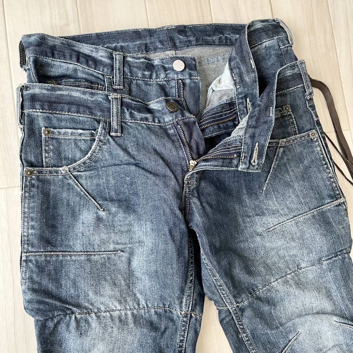 00s Japanese Label PPFM Double Waist Denim Pants archive goa ...