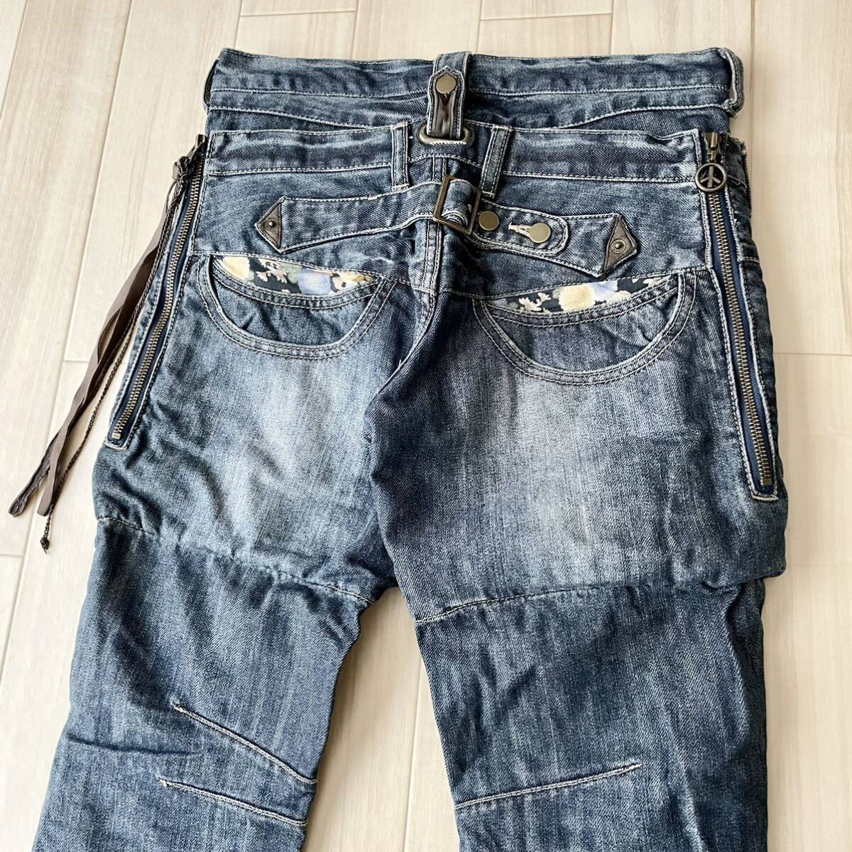 00s Japanese Label PPFM Double Waist Denim Pants archive goa ifsixwasnine kmrii lgb tornadomart ...