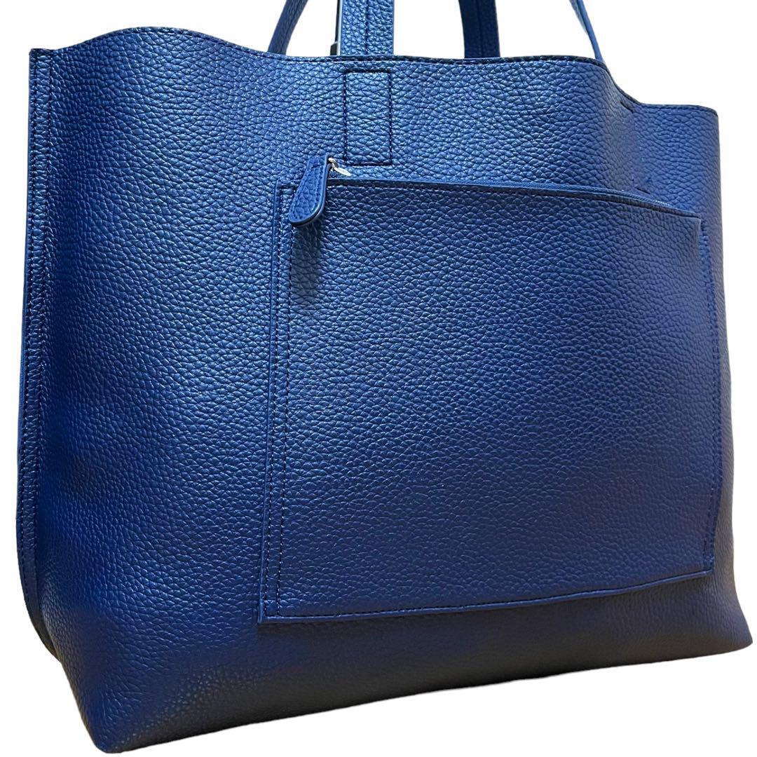色/ブルー GLOBALWORK グローバルワーク シボ レザー 革 トートバッグ 肩掛け ビジネス A4可 大容量 メンズ ネイビー 青 通勤 通学(トートバッグ)｜売買されたオークション ...