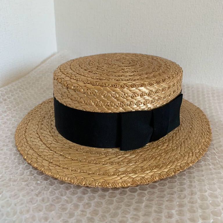 LOCK&Co HATTERS Classic Boater Hat カンカン帽 VINTAGE ボーターハット 英国製 ロイヤルワラント ...