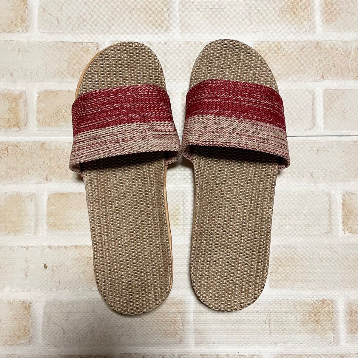 スリッパ 麻 レッド メンズ サンダル リネン レディース ルームシューズ 赤(23.5cm)｜売買されたオークション情報、yahooの商品 ...