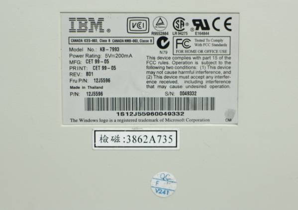 当時物 IBM PC用キーボード PS/2 KB-7993 A9177(PS/2キーボード)｜売買されたオークション情報、yahooの商品情報 ...