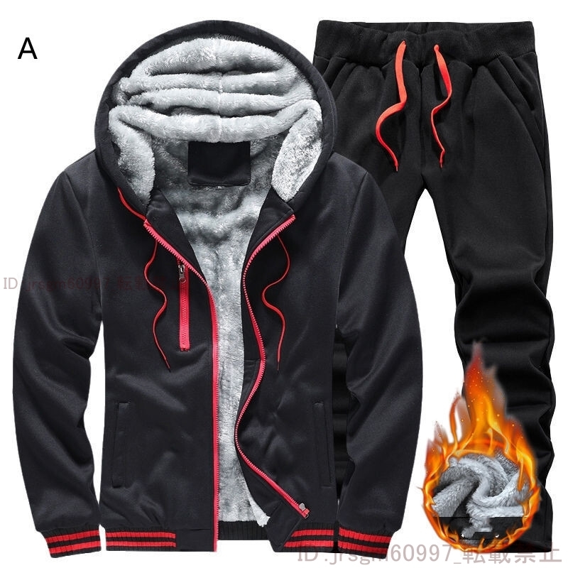 裏起毛 上下セットアップ ロングパンツ スポーツウェア トレーナー パーカー メンズ ゴルフウェア 秋冬 暖か M~5XL 選択可 Bv54 ...