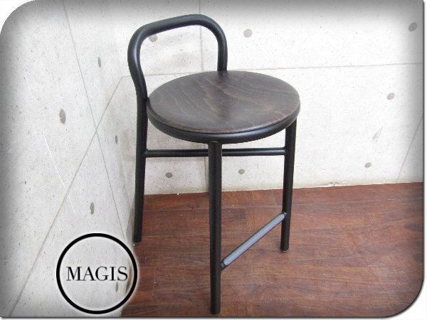 展示品/ 品/MAGIS/PIPE STOOL H67/Jasper Morrison/SD1320/black5130/dark-coloured beech7055/カウンターチェア ...