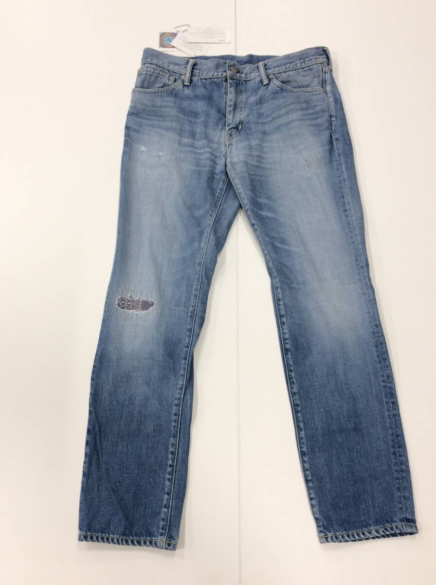 超 バンダナパッチ 即 品 VISVIM SOCIAL SCULPTURE DENIM 04D10 W34 L30 タグ付/ fishtail ...
