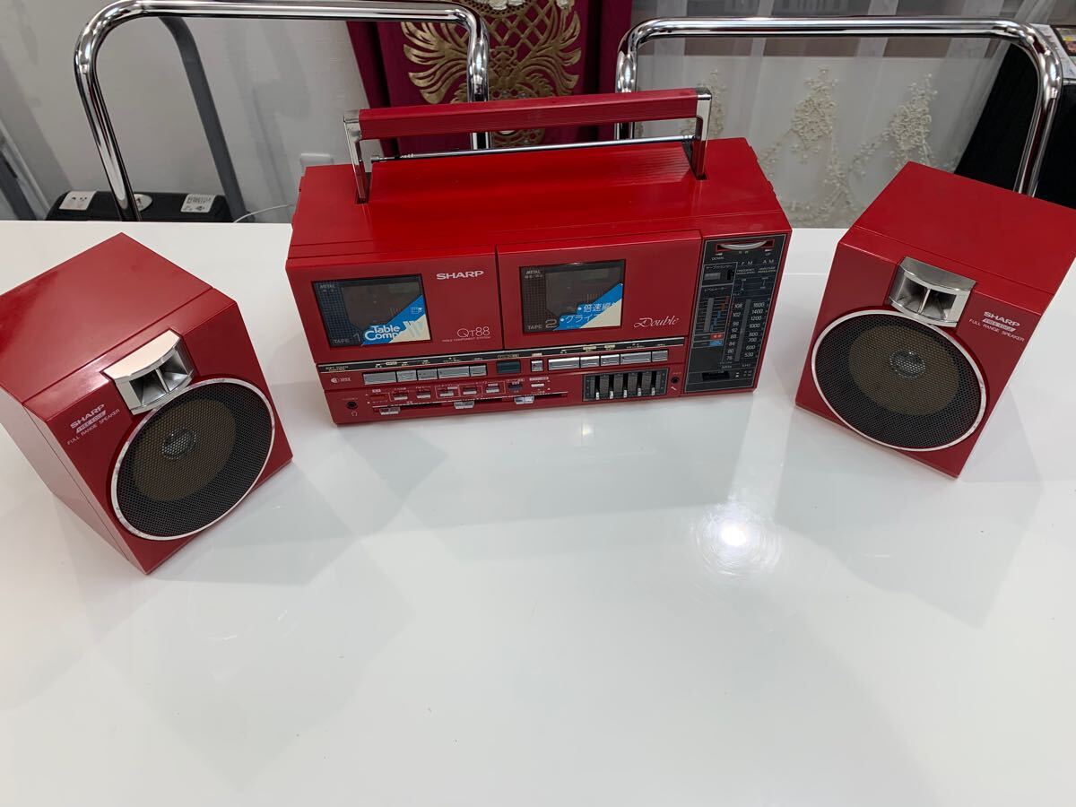 SHARP シャープ QT-88R TABLE COMPONENT SYSTEM オーディオ機器 W ダブル ラジカセ ジャンク品 ラジオ レトロ 本体のみ(ラジカセ)｜売買されたオークション ...