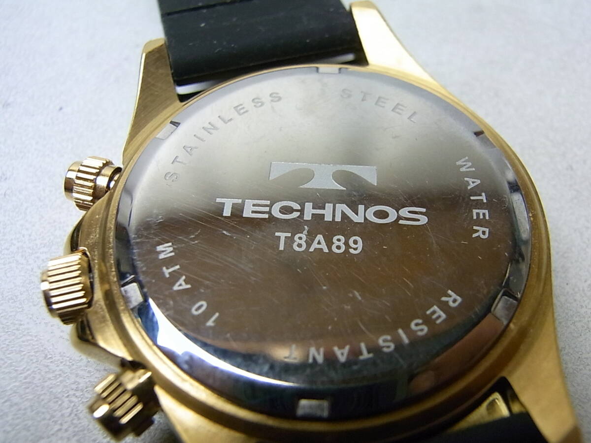 TECHNOS/テクノス クロノグラフ 腕時計 T8A89 クオーツ /稼働中(テクノス)｜売買されたオークション情報、yahooの商品情報をアーカイブ公開 - オークファン（aucfan.com）