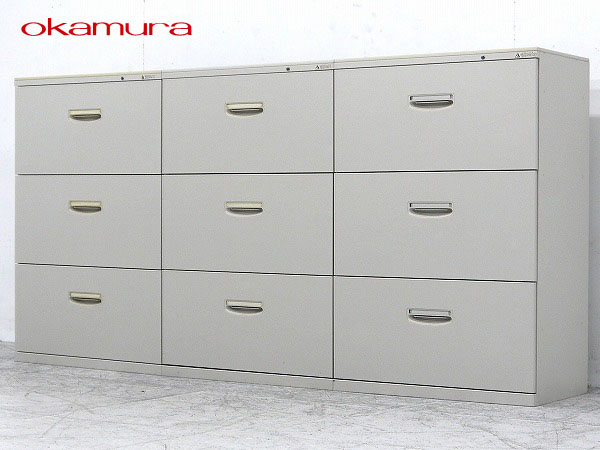 okamura/オカムラ システム/キャビネット3台セット/書類収納庫(キャビネ)｜売買されたオークション情報、yahooの商品情報を ...