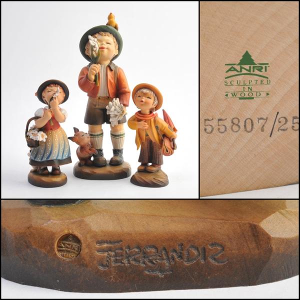 ANRI アンリ JERRANDIZ フェランディス 木彫人形 3体セット(西洋彫刻)｜売買されたオークション情報、yahooの商品情報を ...