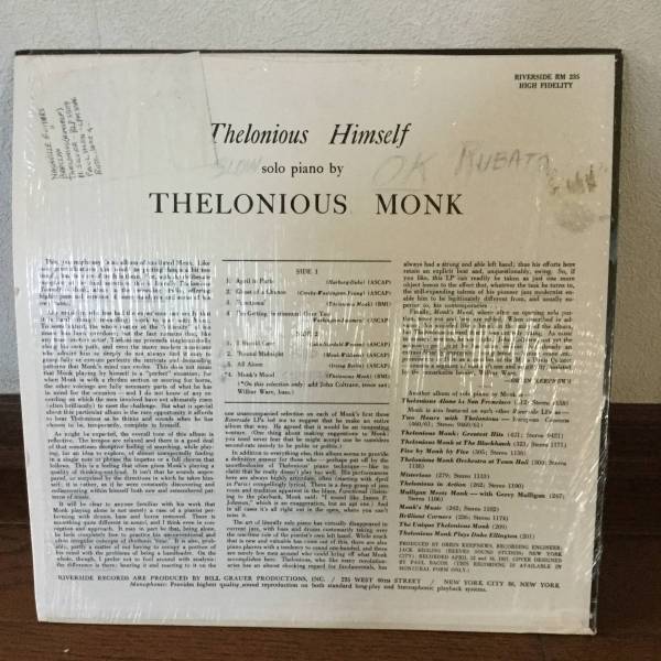 Riverside RLP12-235 Thelonious Himself Thelonious Monk(ジャズ一般)｜売買された ...