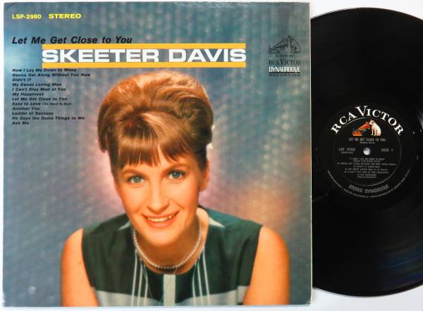 SKEETER DAVIS LET ME GET CLOSE TO YOU US RCA orig STEREO LP Hollywood ...