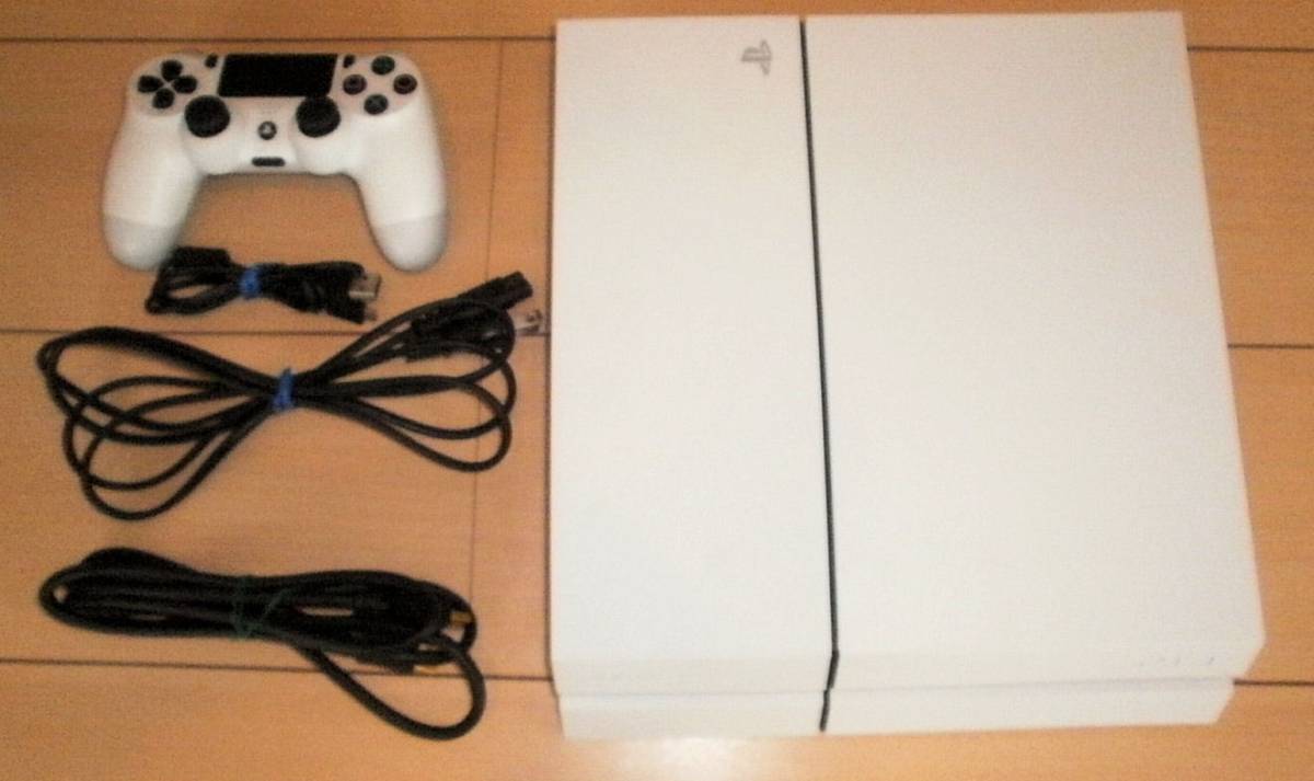 PS4 本体 500GB CUH-1200A み プレステ4 PlayStation 4 グレイシャー ホワイト 白色 1円スタート(PS4 ...