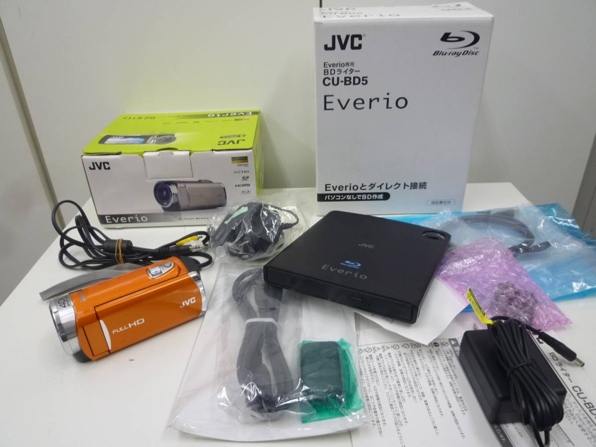 JVC Everio GZ-E117-D＆JVC Everio CU-BD5 通電確認のみ(ビクター)｜売買されたオークション情報、yahooの商品情報をアーカイブ公開 - オークファン ...