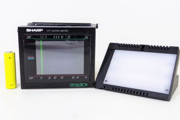 1987年製 SHARP ポータブル液晶テレビ 3C-E1B 昭和レトロ アンティーク 持ち運び 小型モニター(ポータブルテレビ)｜売買されたオークション情報、yahooの商品情報をアーカイブ ...