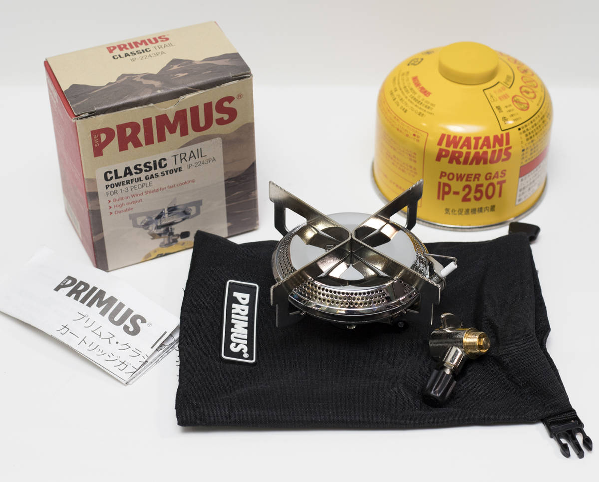 PRIMUS プリムス クラシックトレイル ストーブ 2243 パワーガス IP-250T付き(カセットボンベ)｜売買されたオークション情報、yahooの商品情報をアーカイブ公開 ...