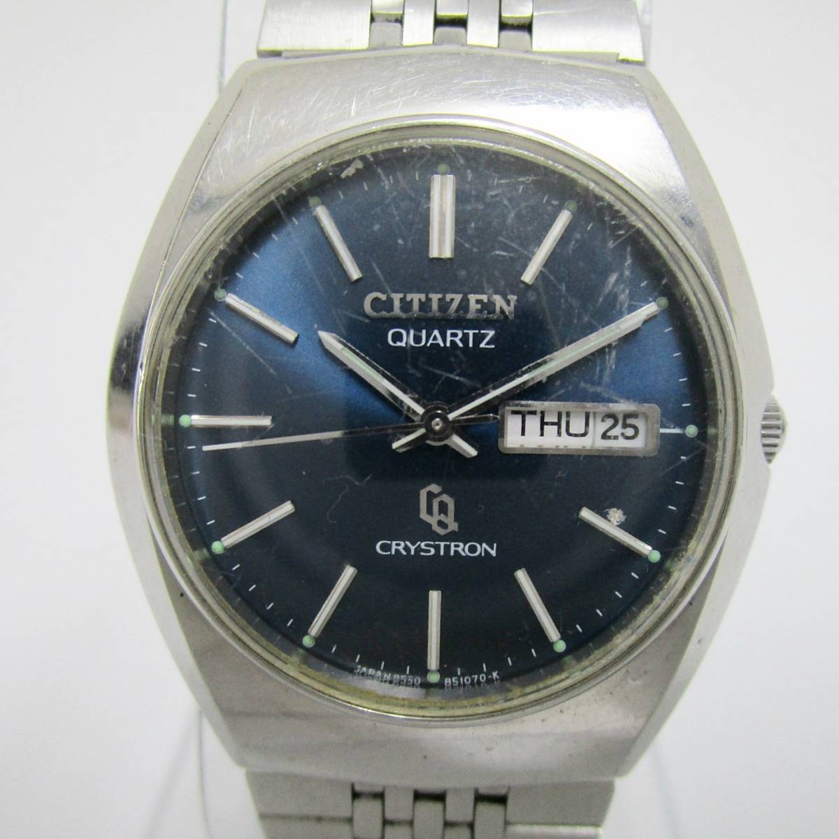 03 216-26079-11 CITIZEN QUARTZ CRYSTRON シチズン クリストロン メンズ デイデイト 4-850769 TA 旭216(その他)｜売買されたオークション ...
