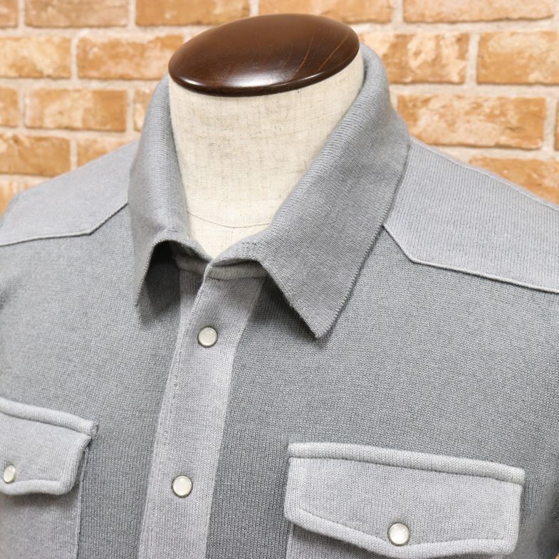 1円 MOLECOLE／XSサイズ／長袖ニット シャツ イタリア製 ウール カシミヤ 製品染 モレコレ／e979 XS グレー(トップス)｜売買されたオークション情報、yahooの商品情報を ...