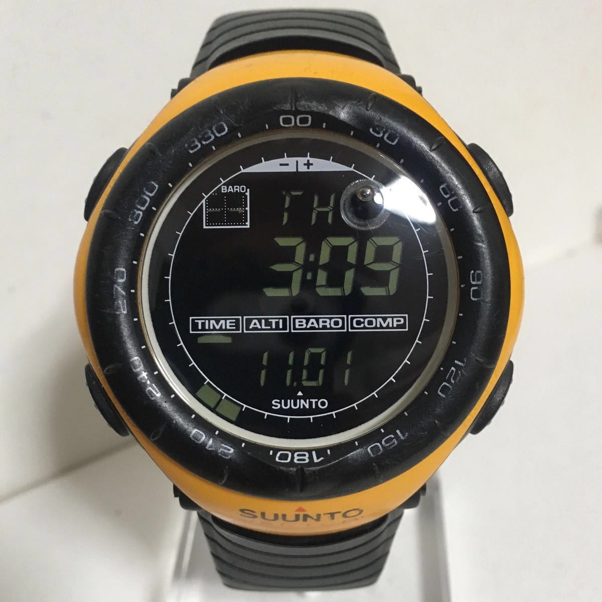 SUUNTO VECTOR BLACK Yellow スント ベクター ブラック イエロー 反転液晶 方位.高度.気圧計 搭載 説明書付き 検 ...