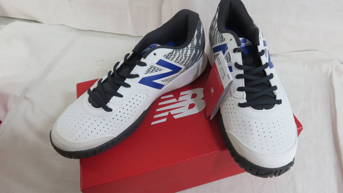 A128A 119 new balance MCH696P3 テニスシューズ 白/青 26㎝ 2E(26.0cm～)｜売買されたオークション ...
