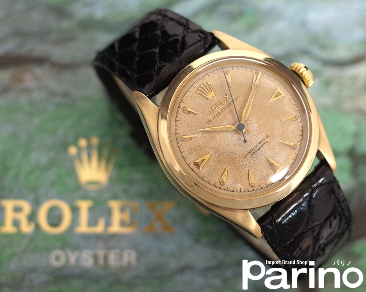 OH済み ロレックス Ref.6084 パーペチュアル K14無垢 アンティーク スーパーオイスターリューズ 金無垢 自動巻 メンズ 腕時計 ...