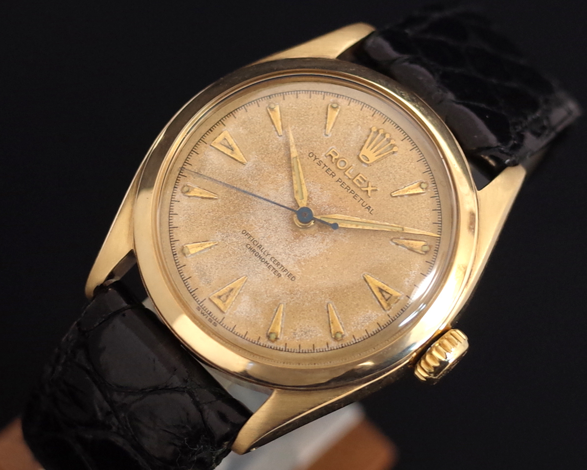 OH済み ロレックス Ref.6084 パーペチュアル K14無垢 アンティーク スーパーオイスターリューズ 金無垢 自動巻 メンズ 腕時計 ...