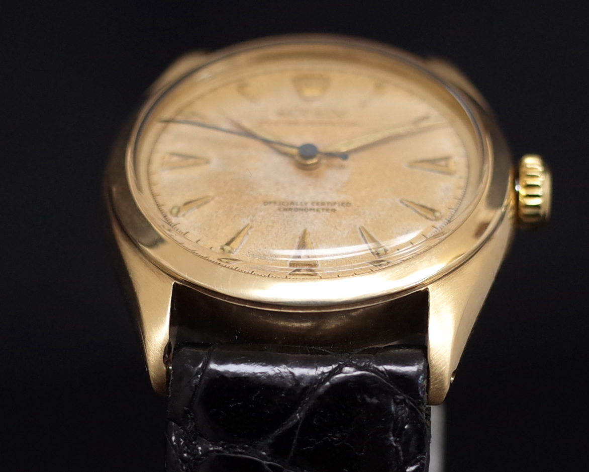 OH済み ロレックス Ref.6084 パーペチュアル K14無垢 アンティーク スーパーオイスターリューズ 金無垢 自動巻 メンズ 腕時計 ...