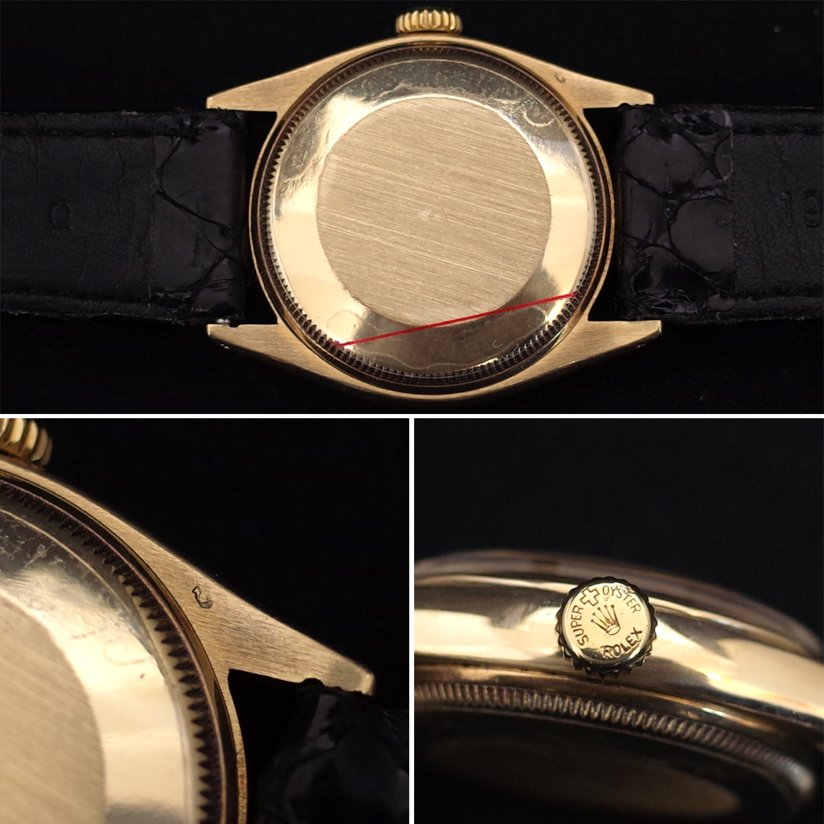 OH済み ロレックス Ref.6084 パーペチュアル K14無垢 アンティーク スーパーオイスターリューズ 金無垢 自動巻 メンズ 腕時計 ...