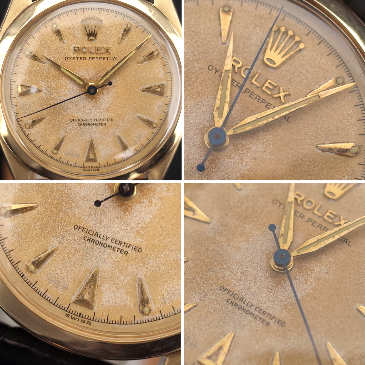 OH済み ロレックス Ref.6084 パーペチュアル K14無垢 アンティーク スーパーオイスターリューズ 金無垢 自動巻 メンズ 腕時計 ...