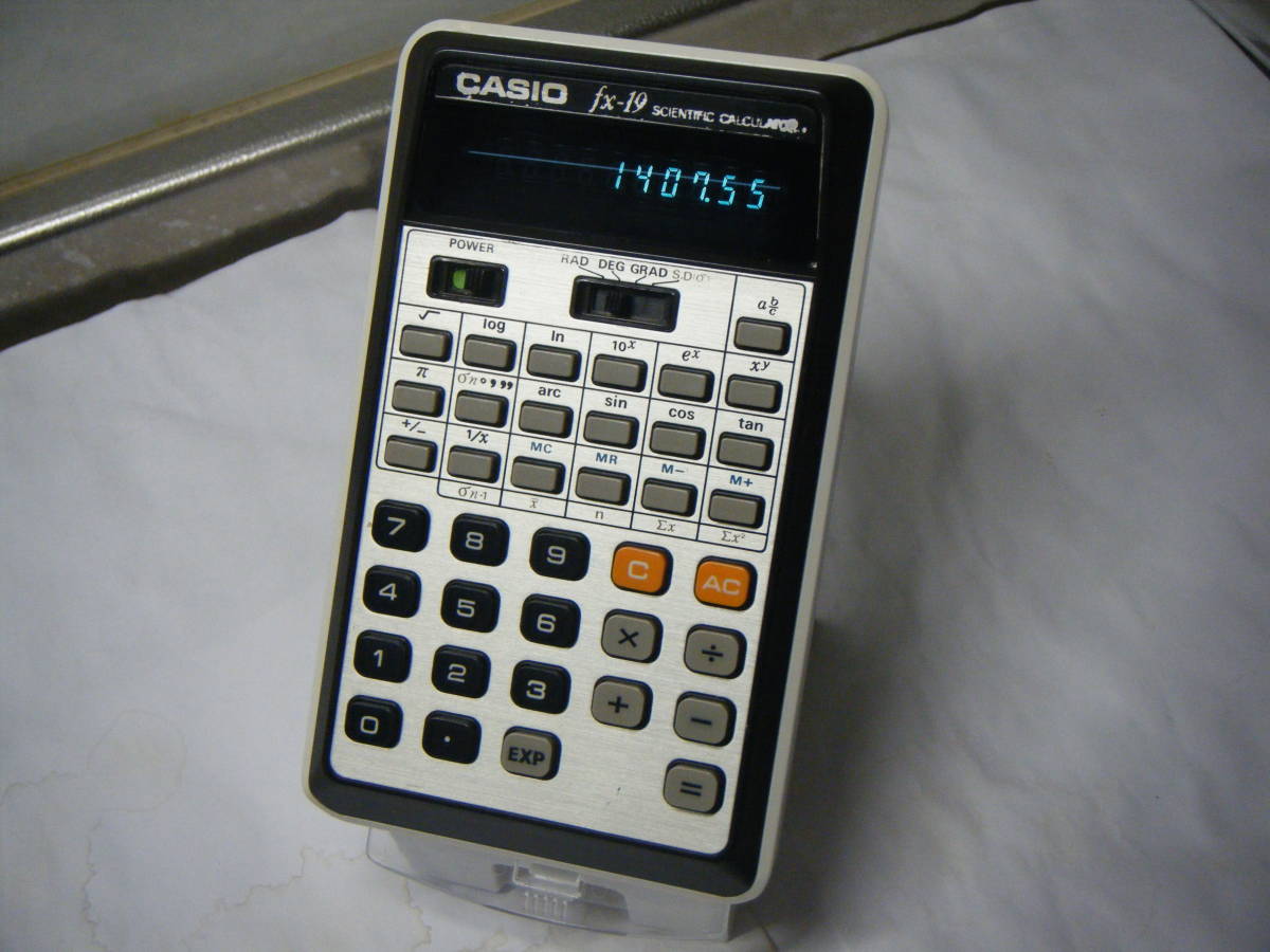 関数電卓 CASIO fx-19 関数電卓 カシオ 昭和レトロ 計算機 VFD表示 古い(カシオ)｜売買されたオークション情報、yahooの商品情報をアーカイブ公開 - オークファン ...