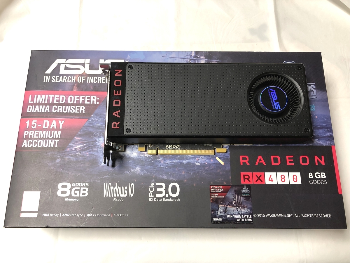 ASUS RX480-8G Radeon RX480 8GB グラフィックボード(PCI Express)｜売買されたオークション情報 ...