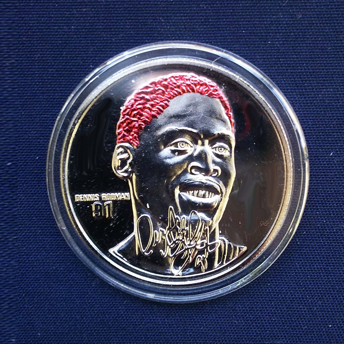 ALL 1000円スタート祭り Dennis Rodman One Troy Ounce Silver Coin 7500枚限定 Bulls ...