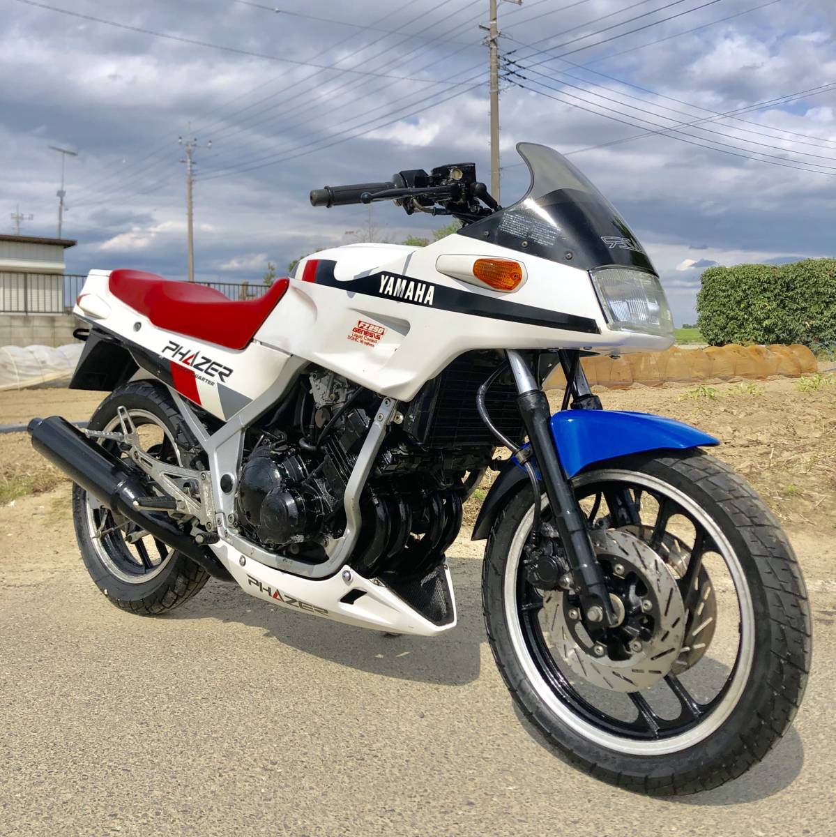 ヤマハ FZ250フェザー 実動 書類付き 1HX なエアロチューン付き 走行距離 5401km 検 FZR VTR VTZ CBR FC ...