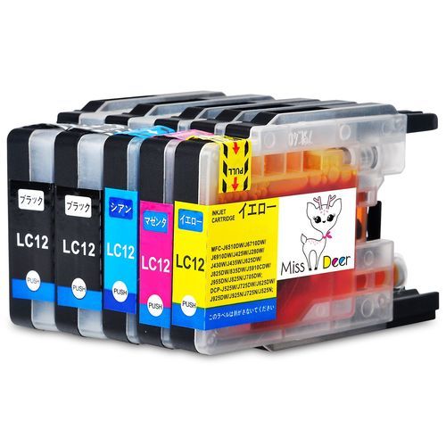 おすすめ Miss Deer brother ブラザー LC12-4pk 純正互換インクカートリッジ LC12 4色/5本セ(その他)｜売買さ ...