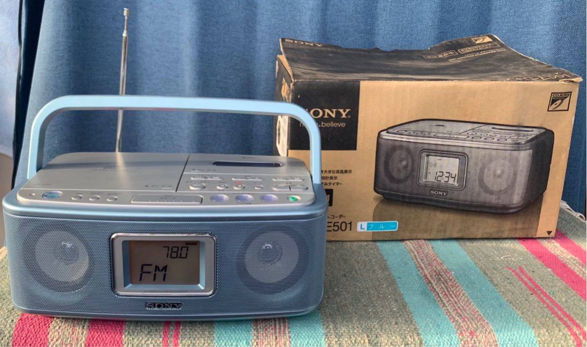2014年製 1000円スタート 日曜ま SONY ソニー CDラジオカセットレコーダー CFD-E501 Lブルー 外箱付き(ラジカセ)｜売買されたオークション情報、yahooの商品情報を ...