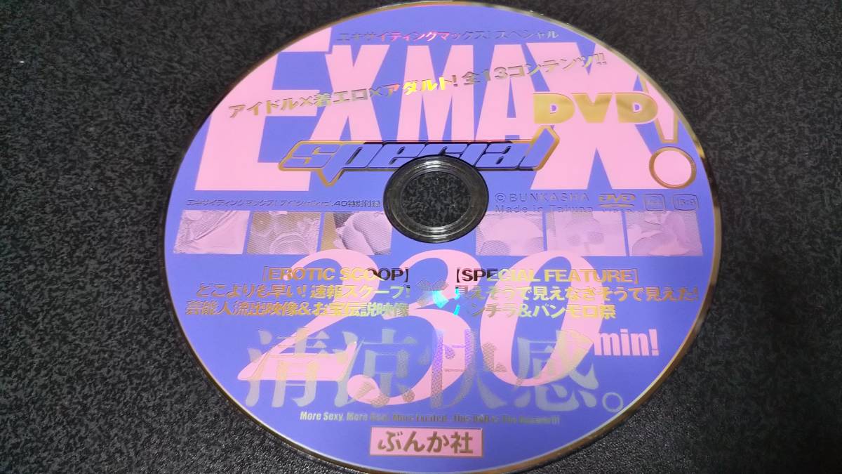DVD EX MAX special エキサイティング マックス 2011年8月号 vol.40 付録 中村静香 キューティー鈴木 尾崎ナナ ...