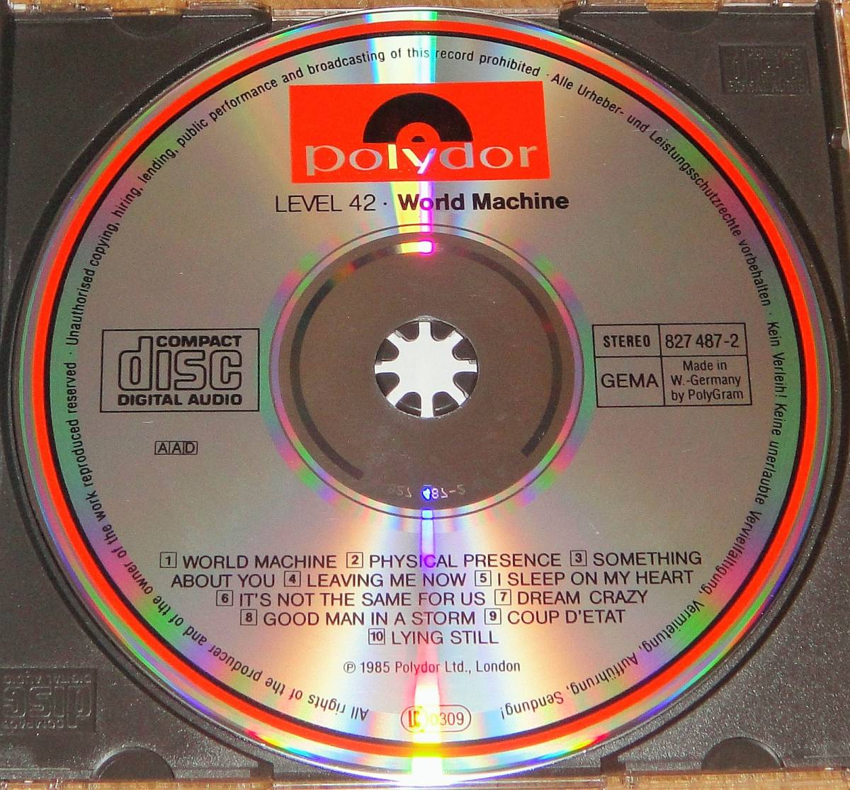 シール帯付き西独盤CD レヴェル42／ワールド マシーン P33P-50034 税表記なし LEVEL 42／WORLD MACHINE ...
