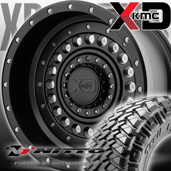 KMC XD136 JLラングラー JKラングラー 17インチマッドタイヤホイールセット NITTO TRAIL GRAPPLER M/T ...