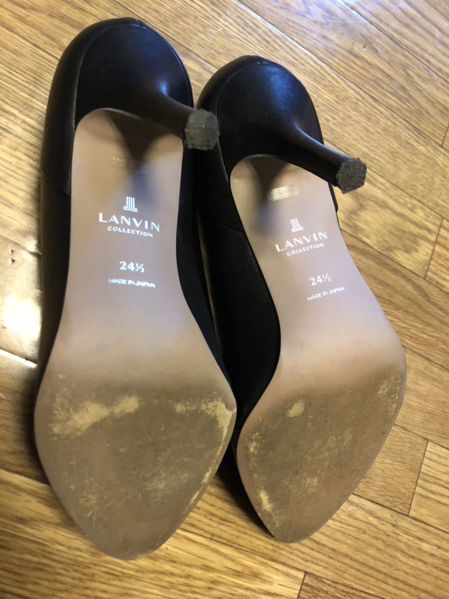 LANVIN ランバン 黒パンプス 24.5(ブラック系)｜売買されたオークション情報、yahooの商品情報をアーカイブ公開 - オークファン（aucfan.com）