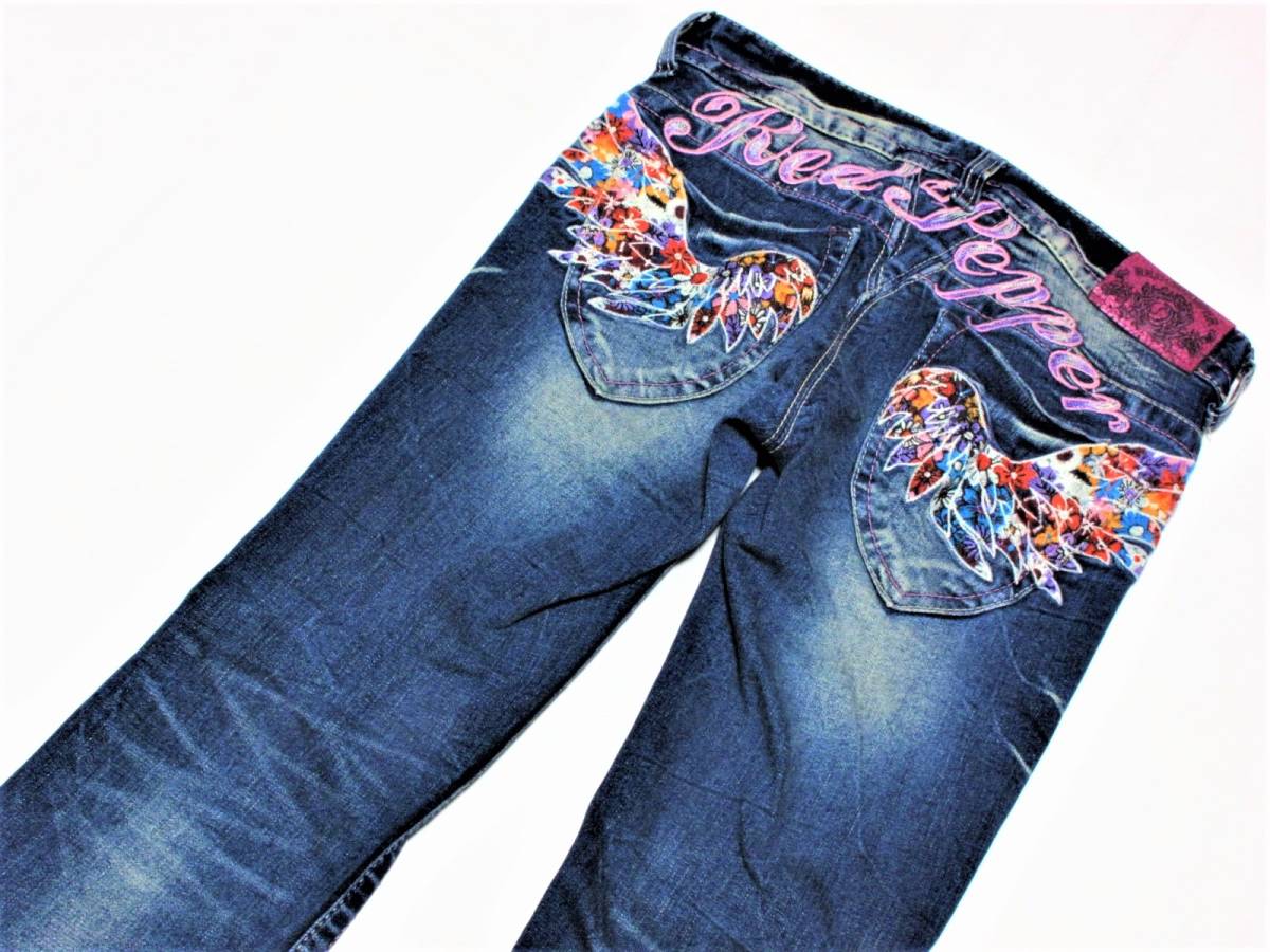 レディース REDPEPPER レッドペッパー デニムジーンズ 25サイズ W実寸約76cm(女性用)｜売買されたオークション情報、yahooの商品情報をアーカイブ公開 - オークファン ...