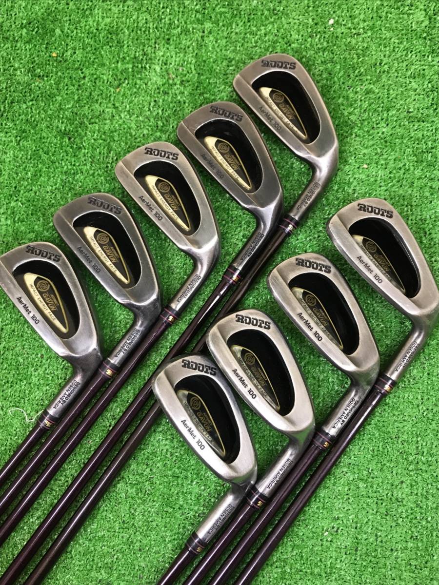 訳あり GOSEN ROOTS AERMET&GAVUN AERMET 100 ゴーセン ルーツゴルフ アーメット 3-9I/P/S 9本組 ...