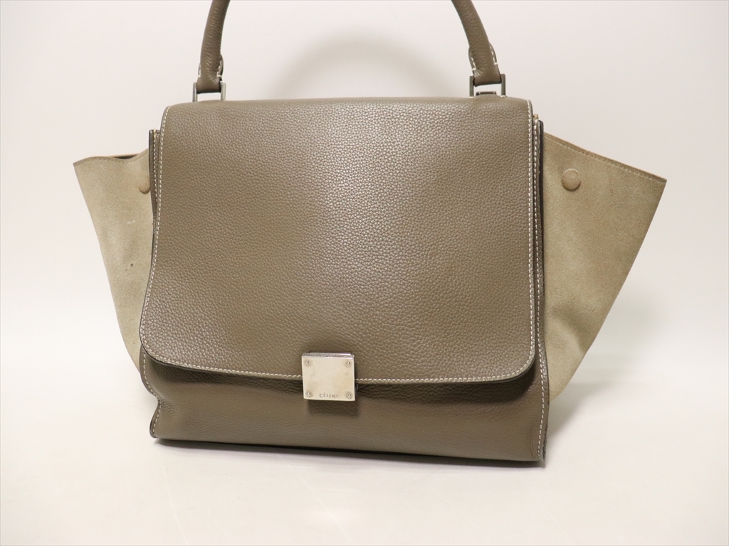 1円 正規良品 セリーヌ トラペーズ 2WAY ハンドバッグ ショルダーバッグ スエード×レザー レディース鞄 タ439(ハンドバッグ)｜売買されたオークション情報、yahooの商品情報を ...