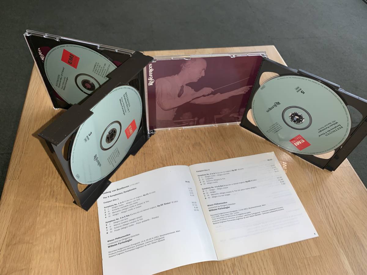 FURTWANGLER @ 5 CD BOX @ フルトヴェングラー 指揮 @ BEETHOVEN @ ベートーヴェン 交響曲 全集 @ ART リマスタリング @ REFFERENCE ...