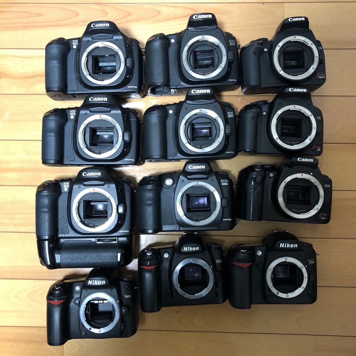 デジタル一眼 ジャンクセット Nikon D80 D50 Canon EOS 10D 20D D60 kiss digital kiss ...