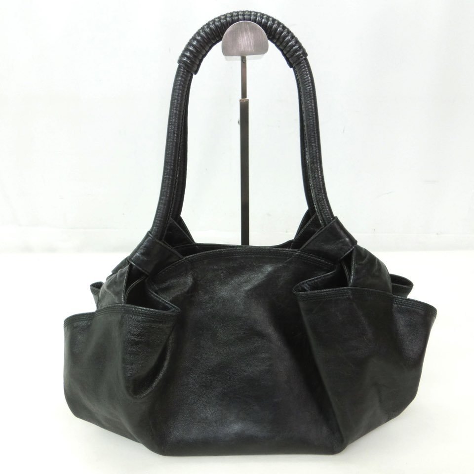 Y-7764 1円 LOEVE ロエベ NAPPA AIRE ナッパアイレ 柔らか 本革レザー トートバッグ ショルダーバッグ 黒 ブラック ...